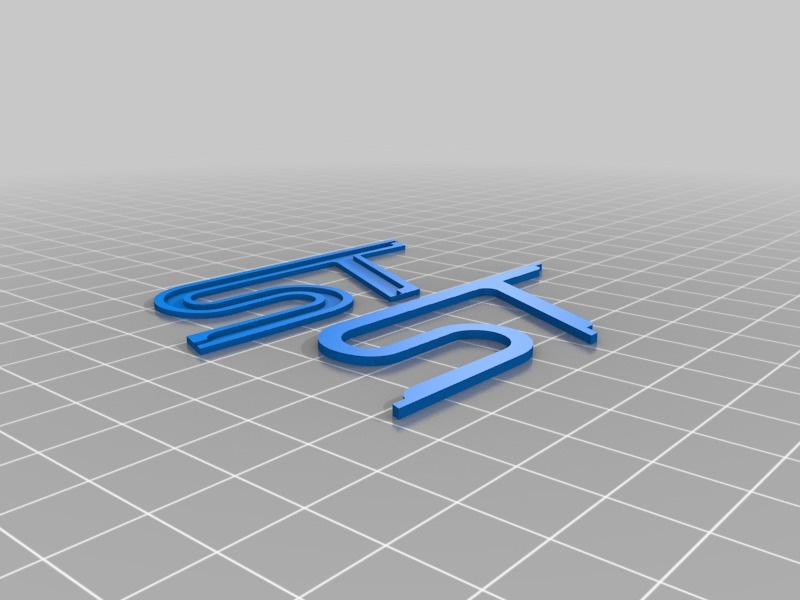 Free 3D file ST Logo - back and front・3D printable model to download・Cults