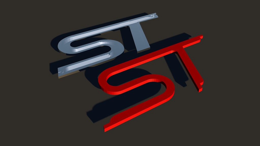 Fichier 3D gratuit Logo ST - à l'arrière et à l'avant・Objet pour ...