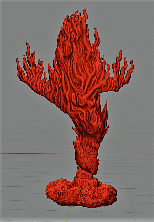 Free STL file Fire Elemental - with Stone Base x 2 🔥・Object to download ...