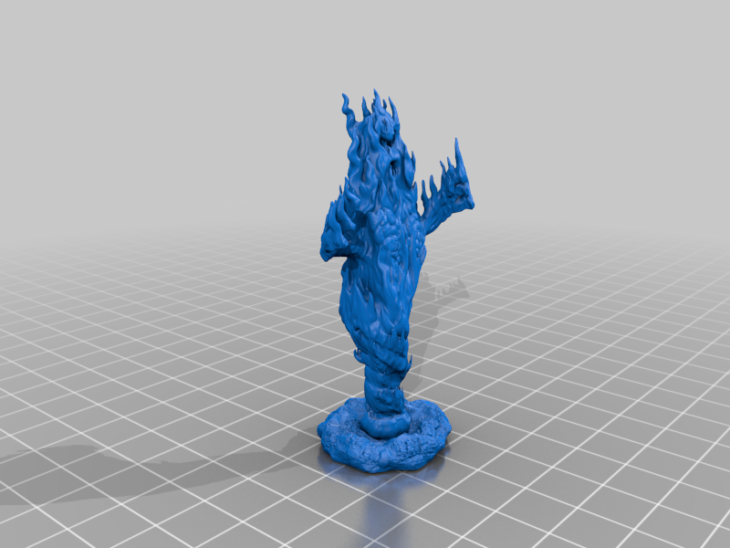 Free STL file Fire Elemental - with Stone Base x 2 🔥・Object to download ...