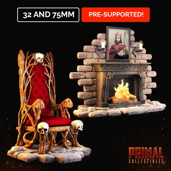 3D file Fireplace and Throne (Dungeons and Dragons | Hero Quest) ⚔・3D ...