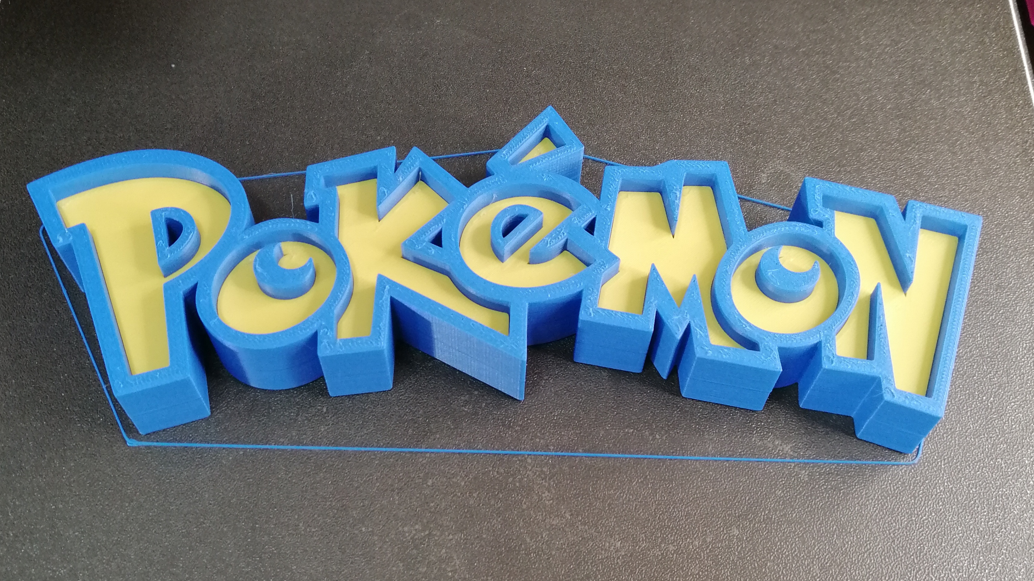 STL file Pokemon Logo - Multipart・3D printing model to download・Cults