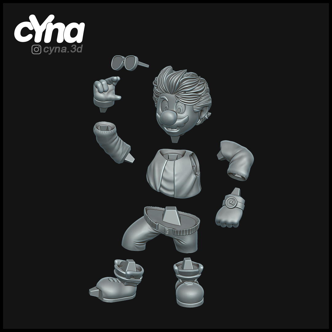 3D file Super Mario - Back to the Future・3D print model to download・Cults