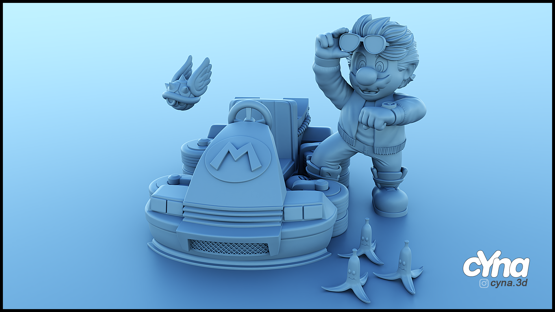 3D file Super Mario - Back to the Future・3D print model to download・Cults