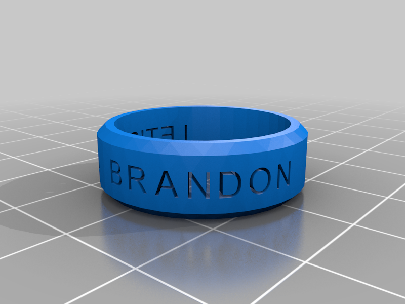 Free STL file Let's Go Brandon Ring・3D printing model to download・Cults