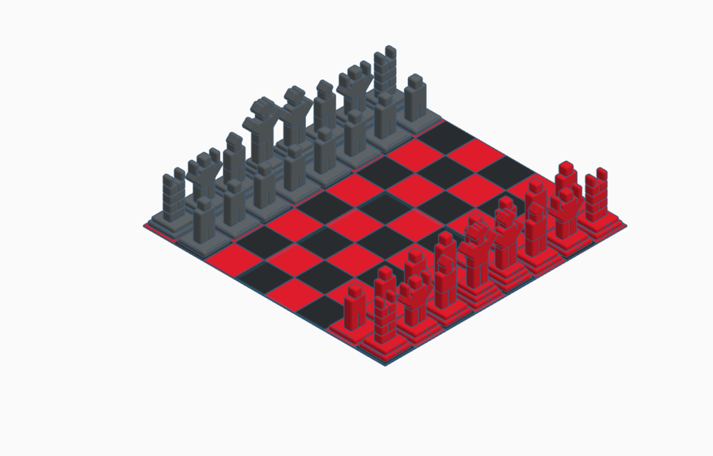 Free 3D file Block Man Chess Set・3D printing model to download・Cults