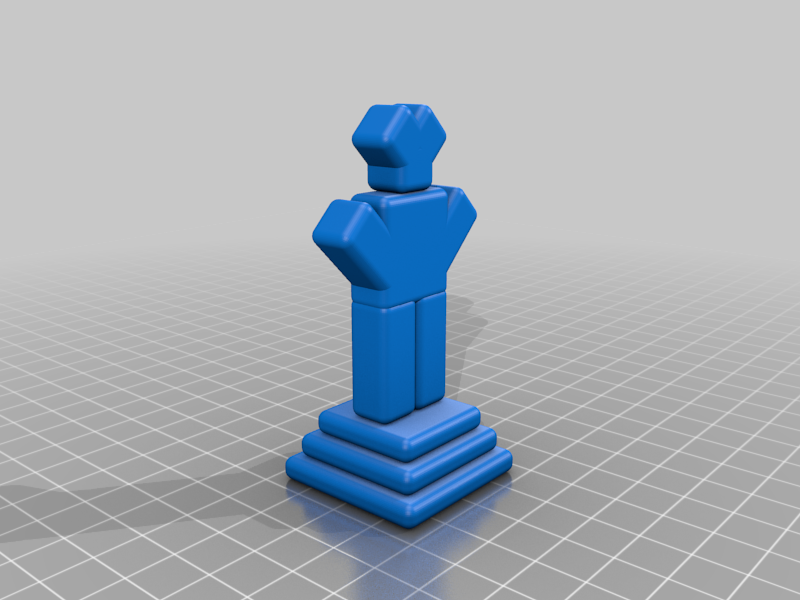 Free 3D file Block Man Chess Set・3D printing model to download・Cults