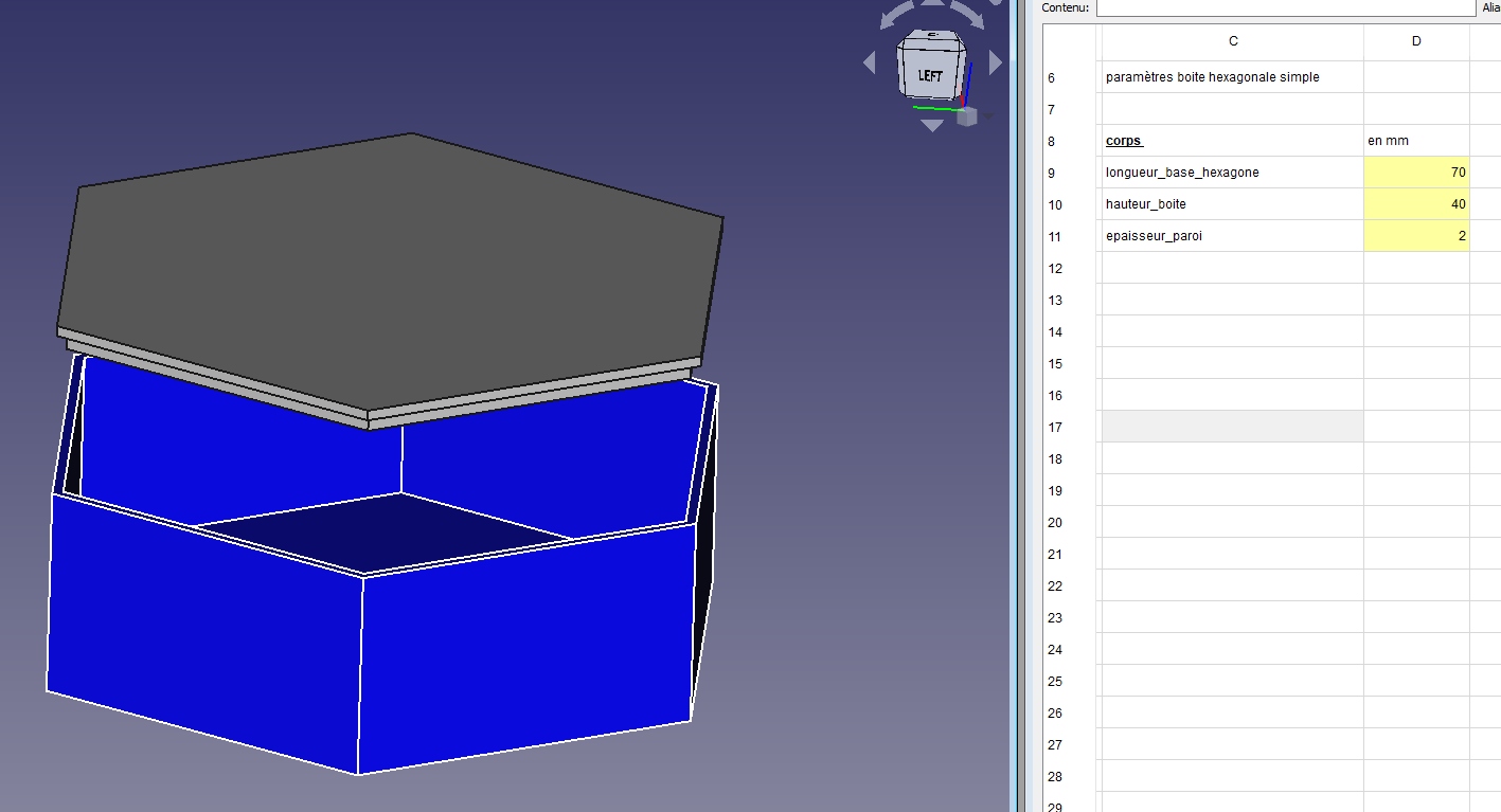 Free STL file simple and configurable hexagonal box - jewelry box・3D ...