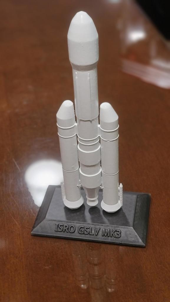Free STL file ISRO GSLV MK3 with Stand・3D printable model to download・Cults