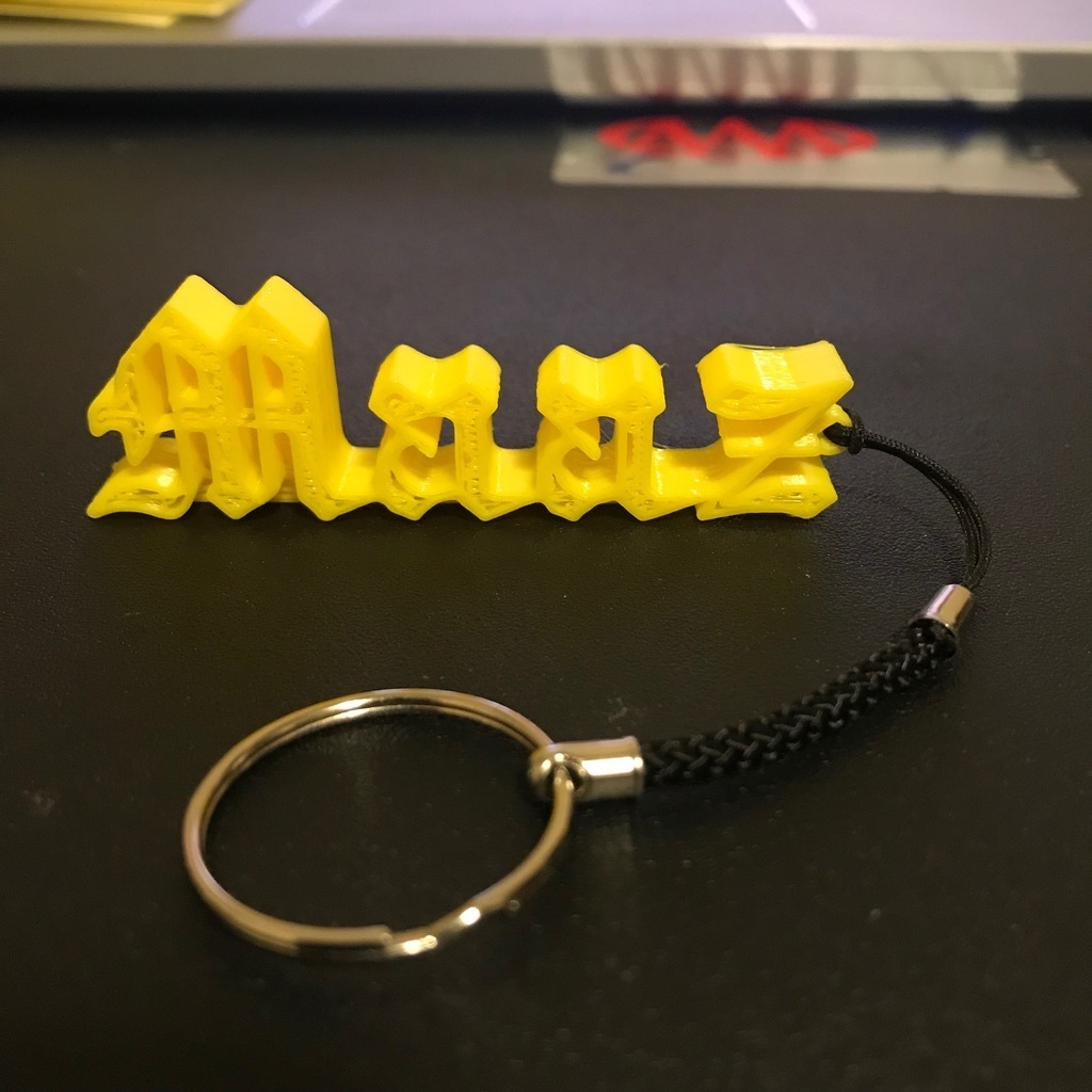 Free 3D file Key Chain (Maaz) 🔑・3D printing design to download・Cults