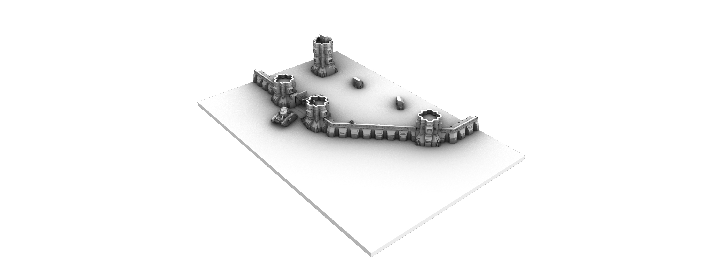 STL file Sci-Fi Instant Fortress Set for 28mm Gaming – Designed for ...