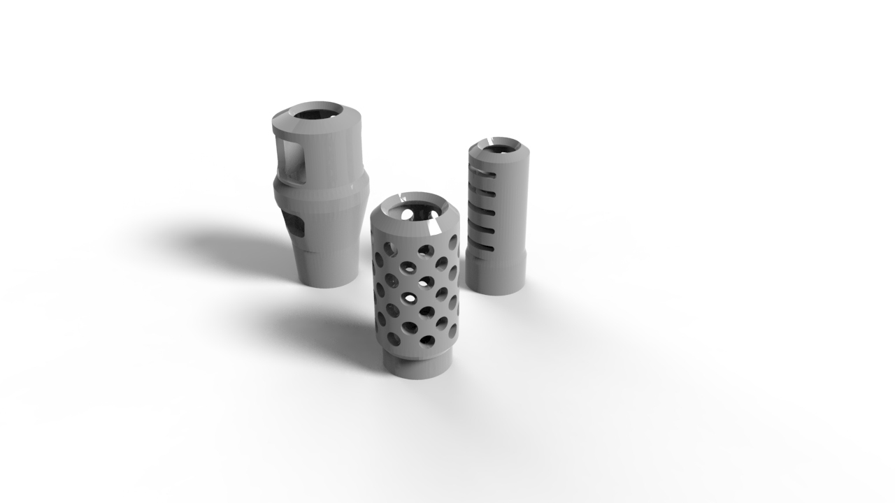 Бесплатный STL файл 28mm artillery muzzle brakes・Модель для загрузки и ...