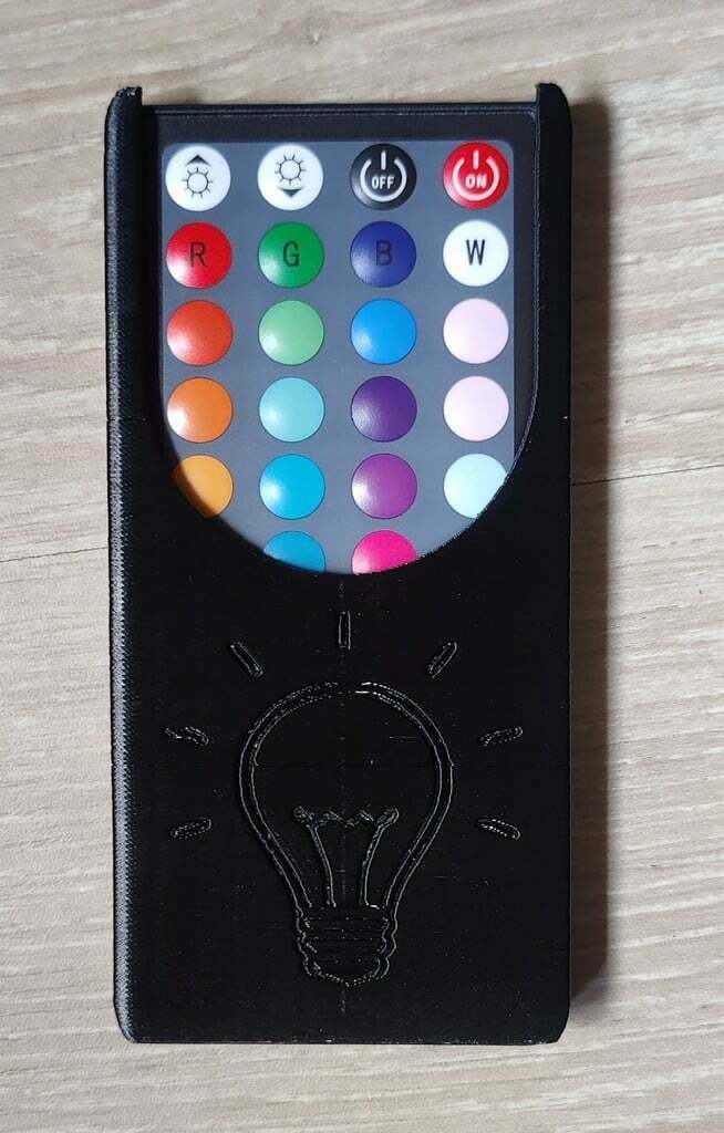 Free 3D file Big RGBW LED Remote Control Wall Mount With Light Bulb ...