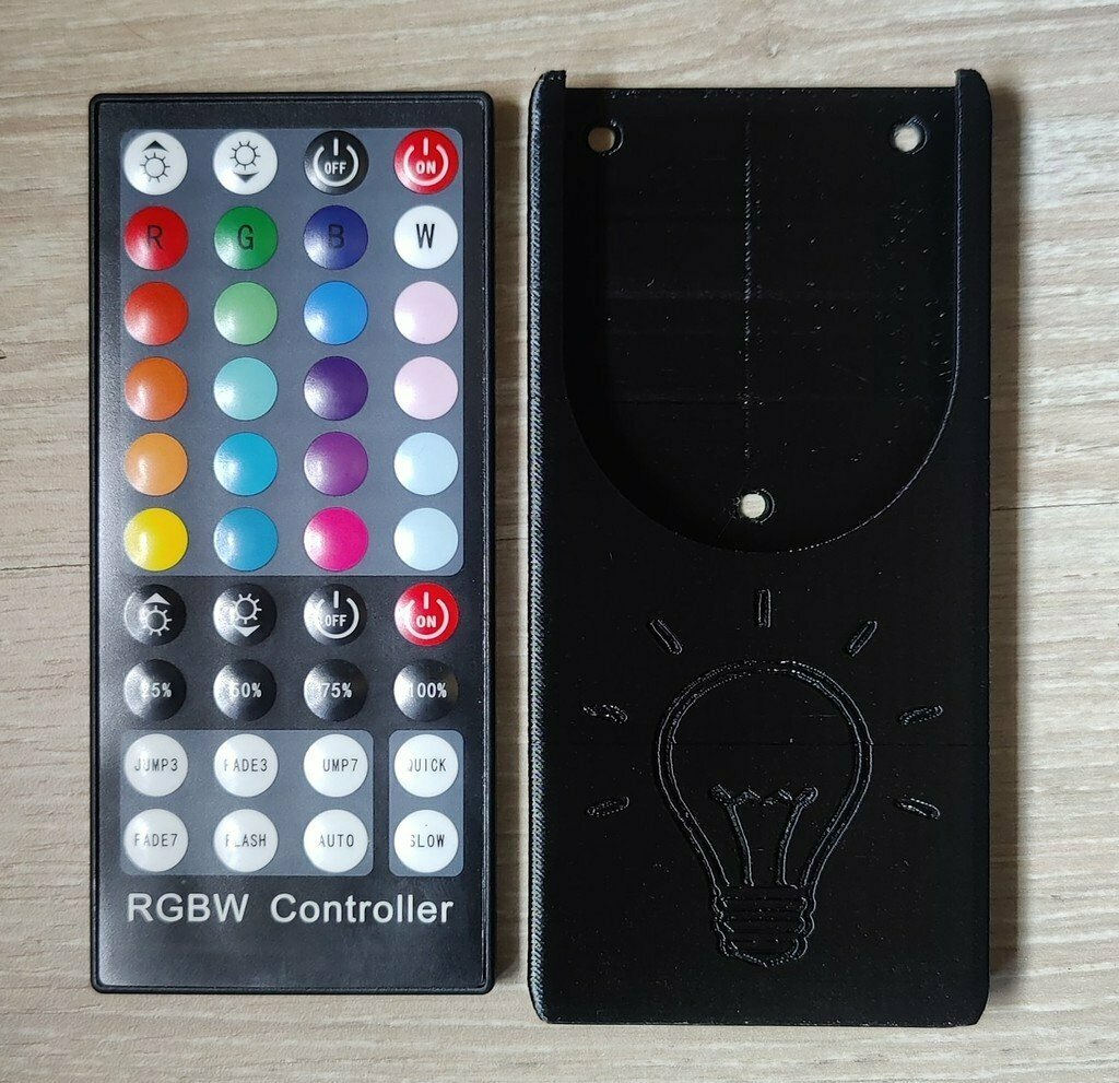 Free 3D file Big RGBW LED Remote Control Wall Mount With Light Bulb ...