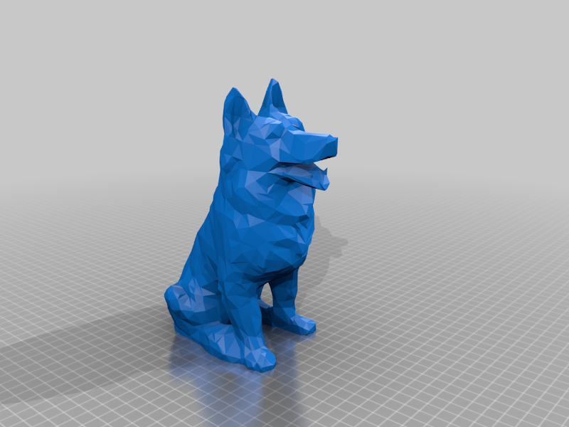 Fichier 3D gratuit loup low poly・Plan imprimable en 3D à télécharger・Cults