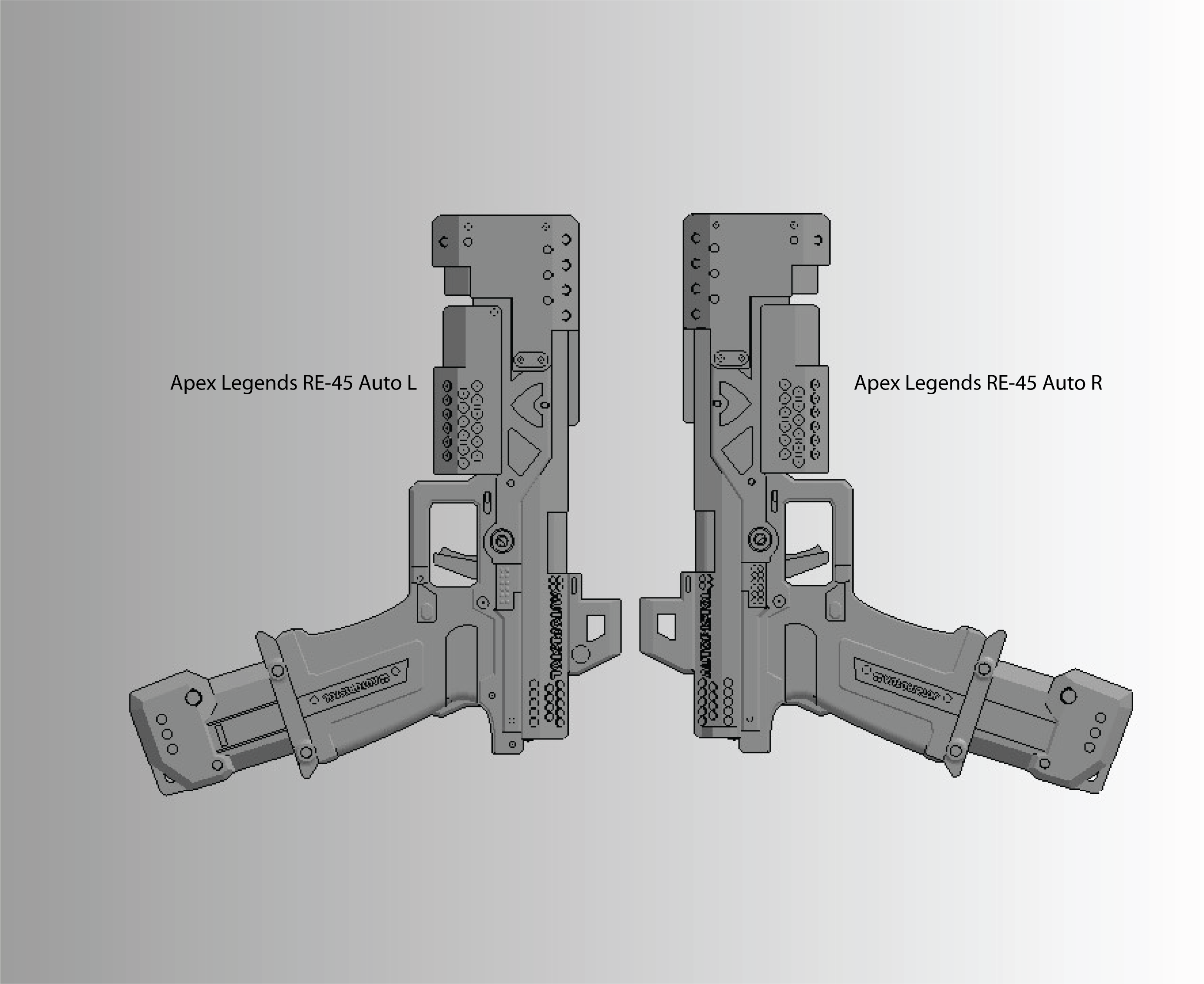 Archivo STL gratis Apex Legends - RE-45 Auto・Modelo para descargar y ...