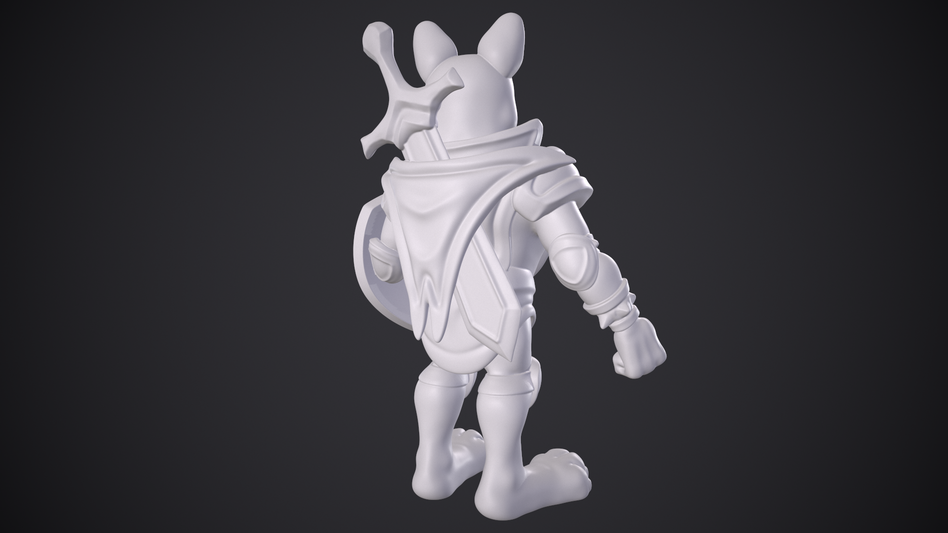 STL file Dog Warrior miniature figurine・3D printer model to download・Cults