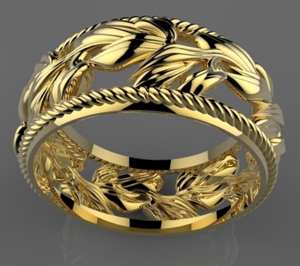 Free STL file Ring spring leaves・3D printer model to download・Cults