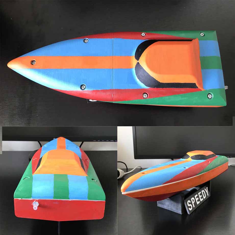 STL file RC Boat - SPEEDY 🛥️・3D printing design to download・Cults