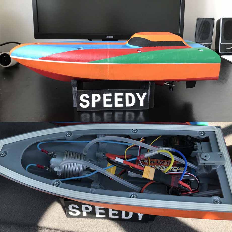 STL file RC Boat - SPEEDY 🛥️・3D printing design to download・Cults