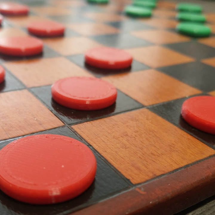 Free 3D file Checkers game 🎲・3D printable object to download・Cults