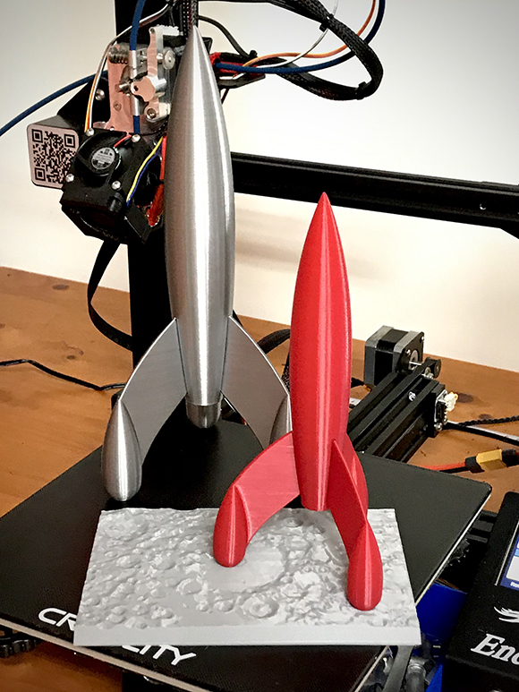 Free 3D file Vase Mode - Tintin style Moon Rocket・Design to download ...