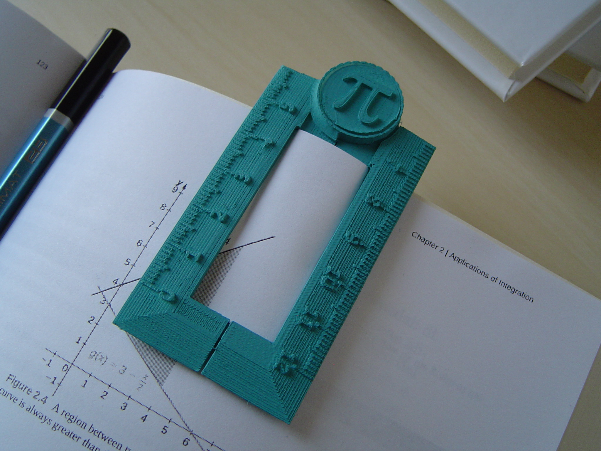 STL file Bookmark Ruler Print in Place with Pi Icon | Easy to Print ...