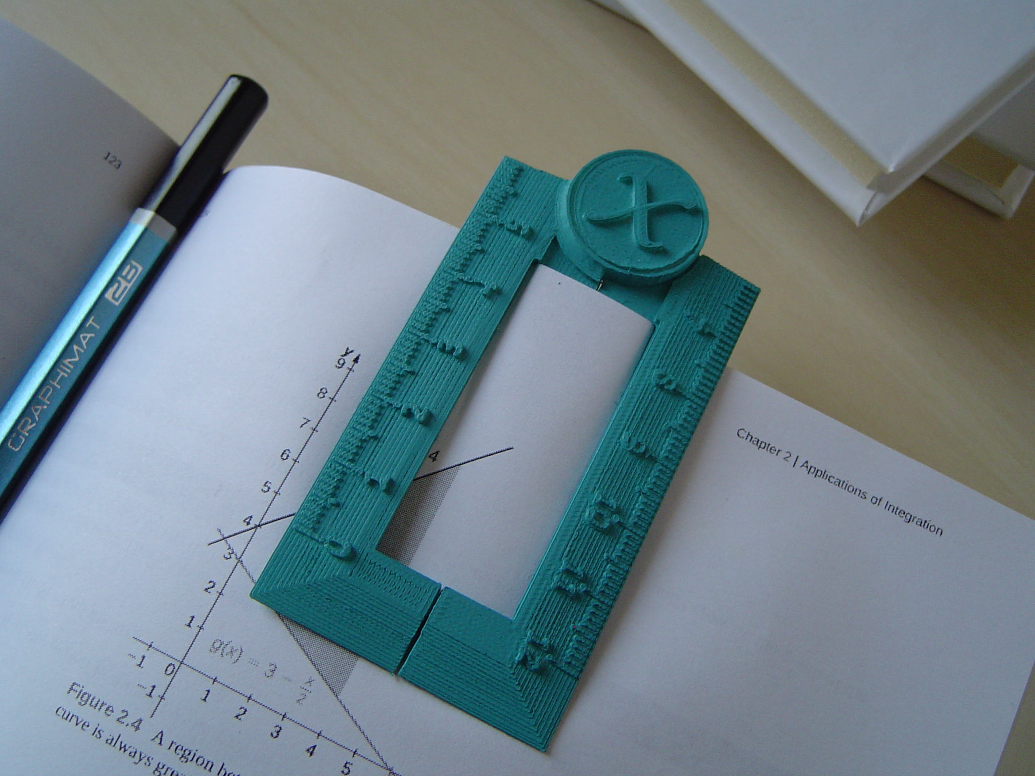 STL file Bookmark Ruler Print in Place with Math Icon | Easy to Print ...