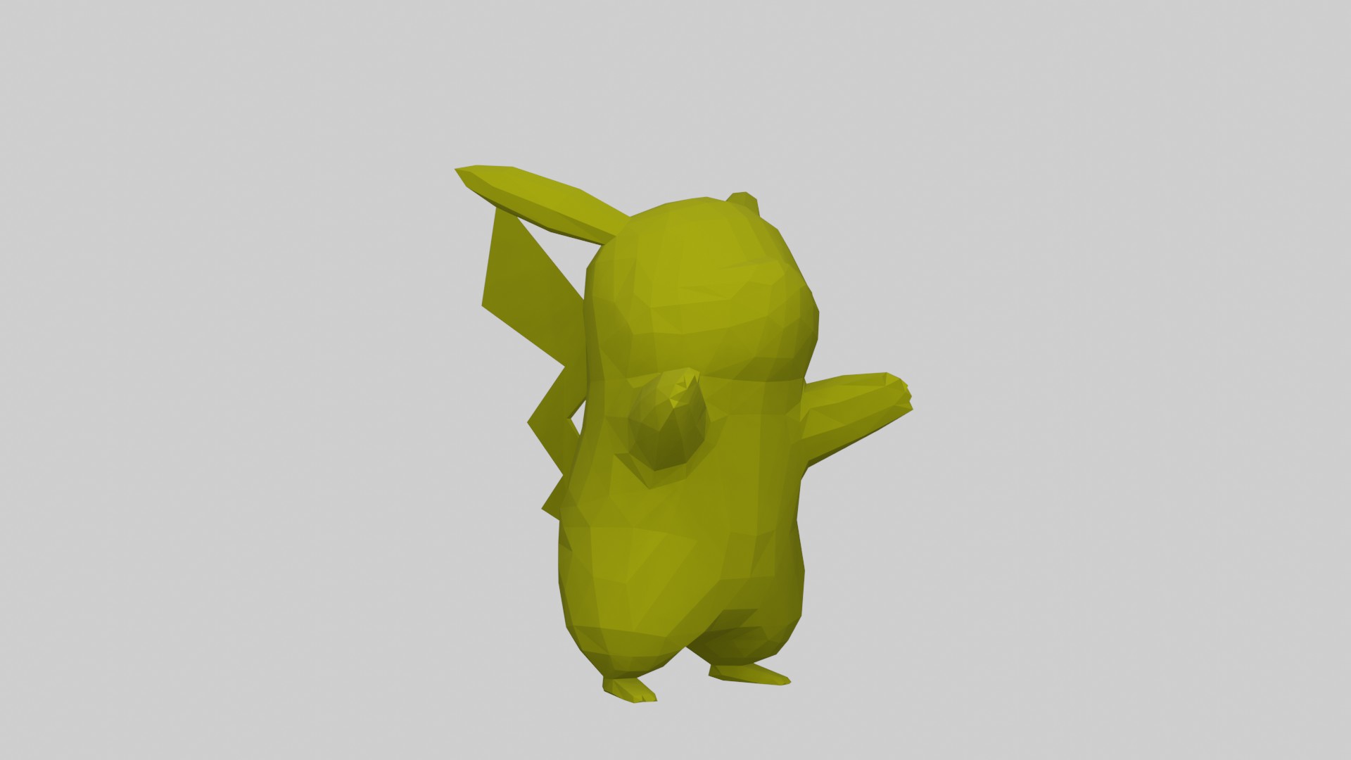 STL file PIKACHU LOW POLY 🐉・3D print object to download・Cults