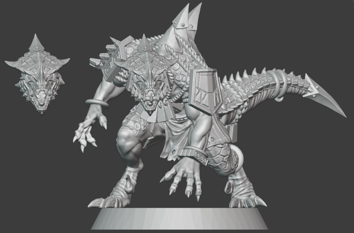 STL file FANTASY FOOTBALL LIZARD BLOCKER 🏈・3D printing model to ...