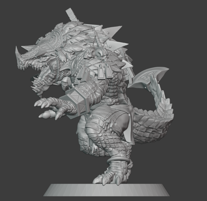 STL file FANTASY FOOTBALL BIG LIZARD PLAYER 🏈・3D print design to ...