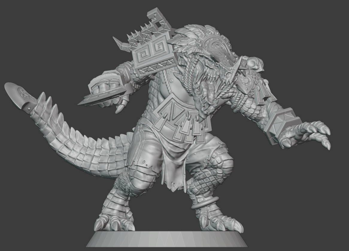 STL file FANTASY FOOTBALL BIG LIZARD PLAYER 🏈・3D print design to ...