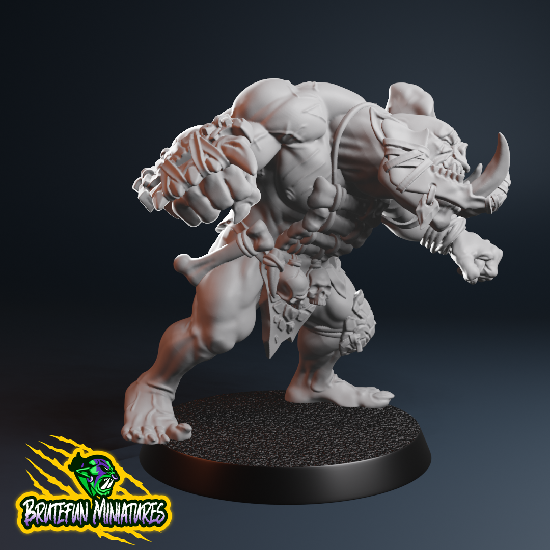 STL file FANTASY FOOTBALL SAVAGE ORC BRUTE BLOCKER 01 🏈・3D printable ...