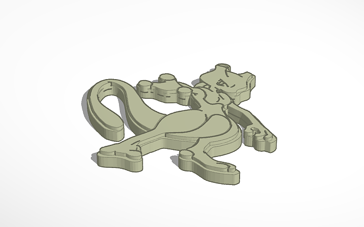 STL file mewtwo keychain・3D printer model to download・Cults