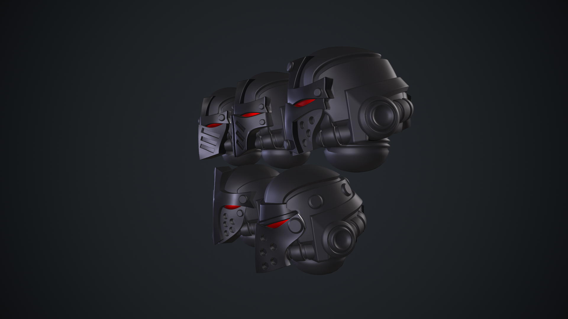 STL file Marines helmets model set type "Black templar"・3D printing ...