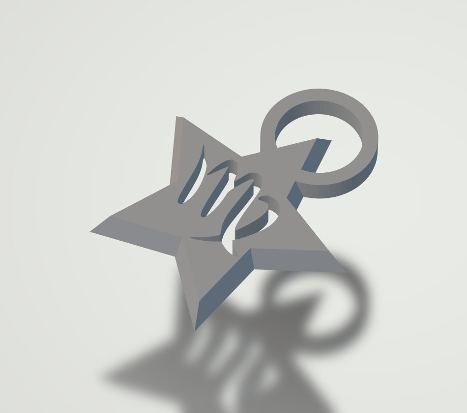 STL file virgo keychain star・Design to download and 3D print・Cults