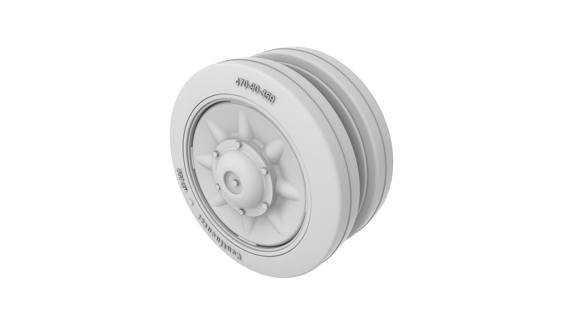 STL file Panzer IV road wheel 90mm width/ late cap/ 1/16 🛞・Model to ...