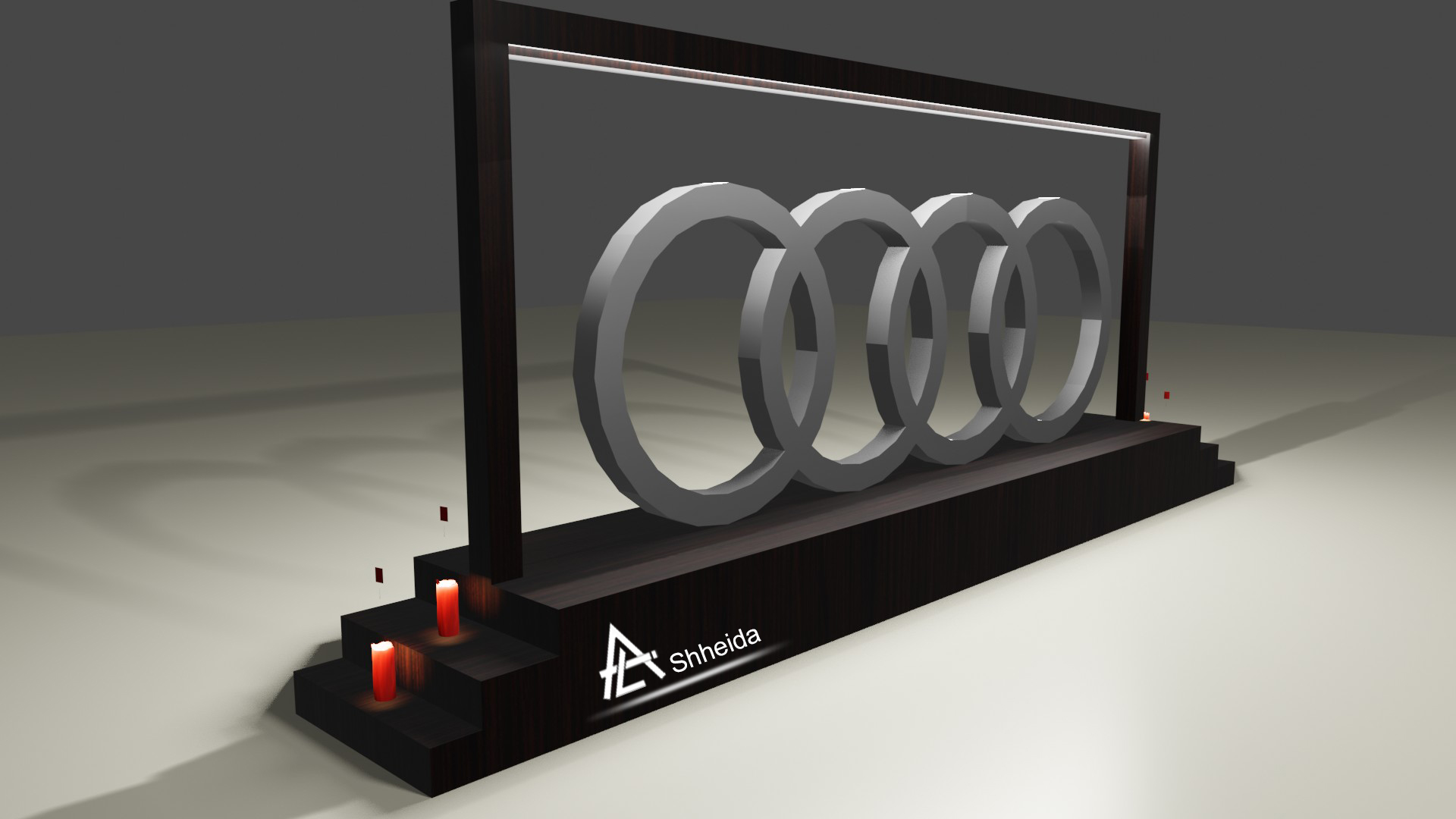 OBJ file Audi Logo・3D print model to download・Cults