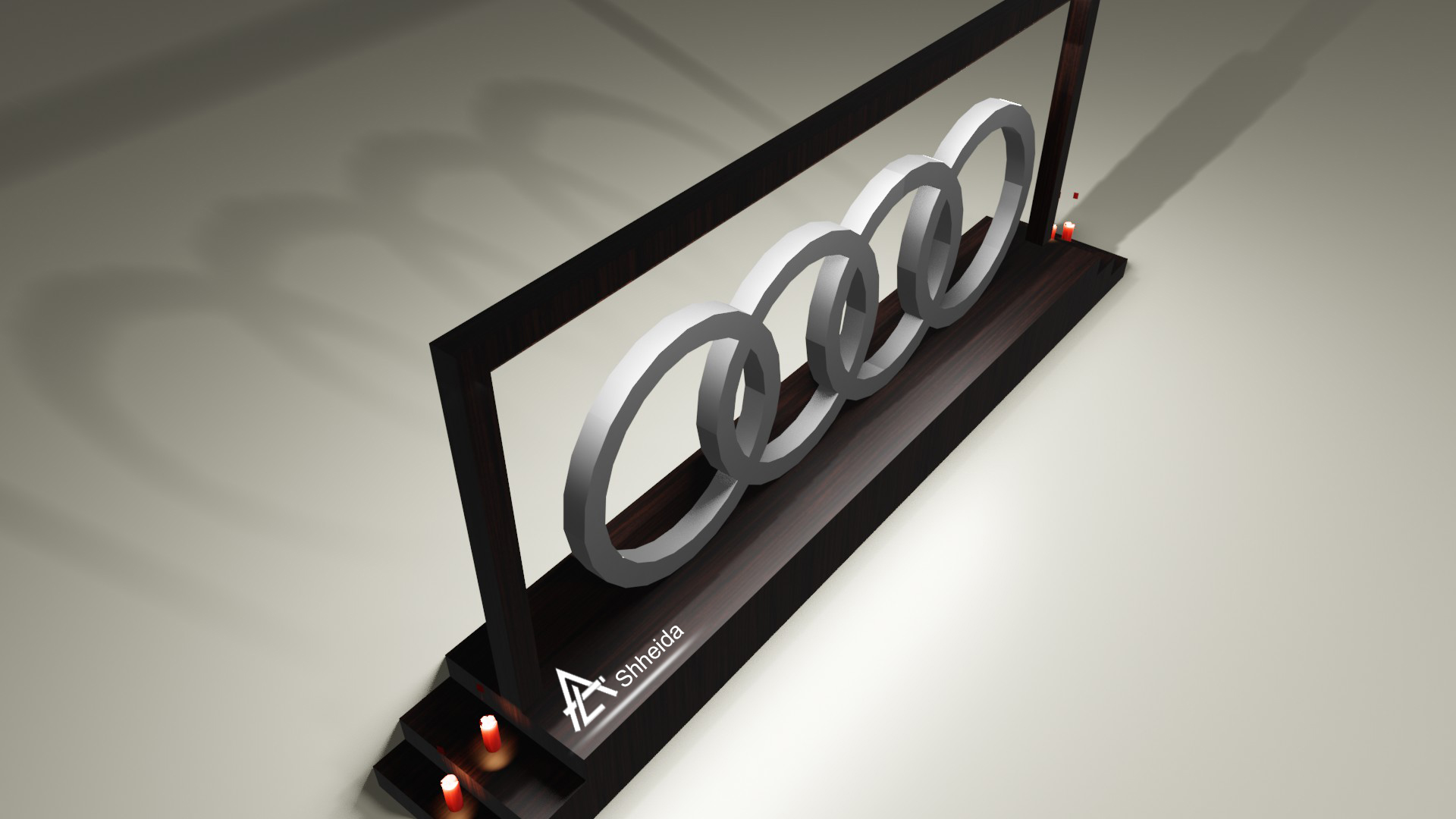 OBJ file Audi Logo・3D print model to download・Cults