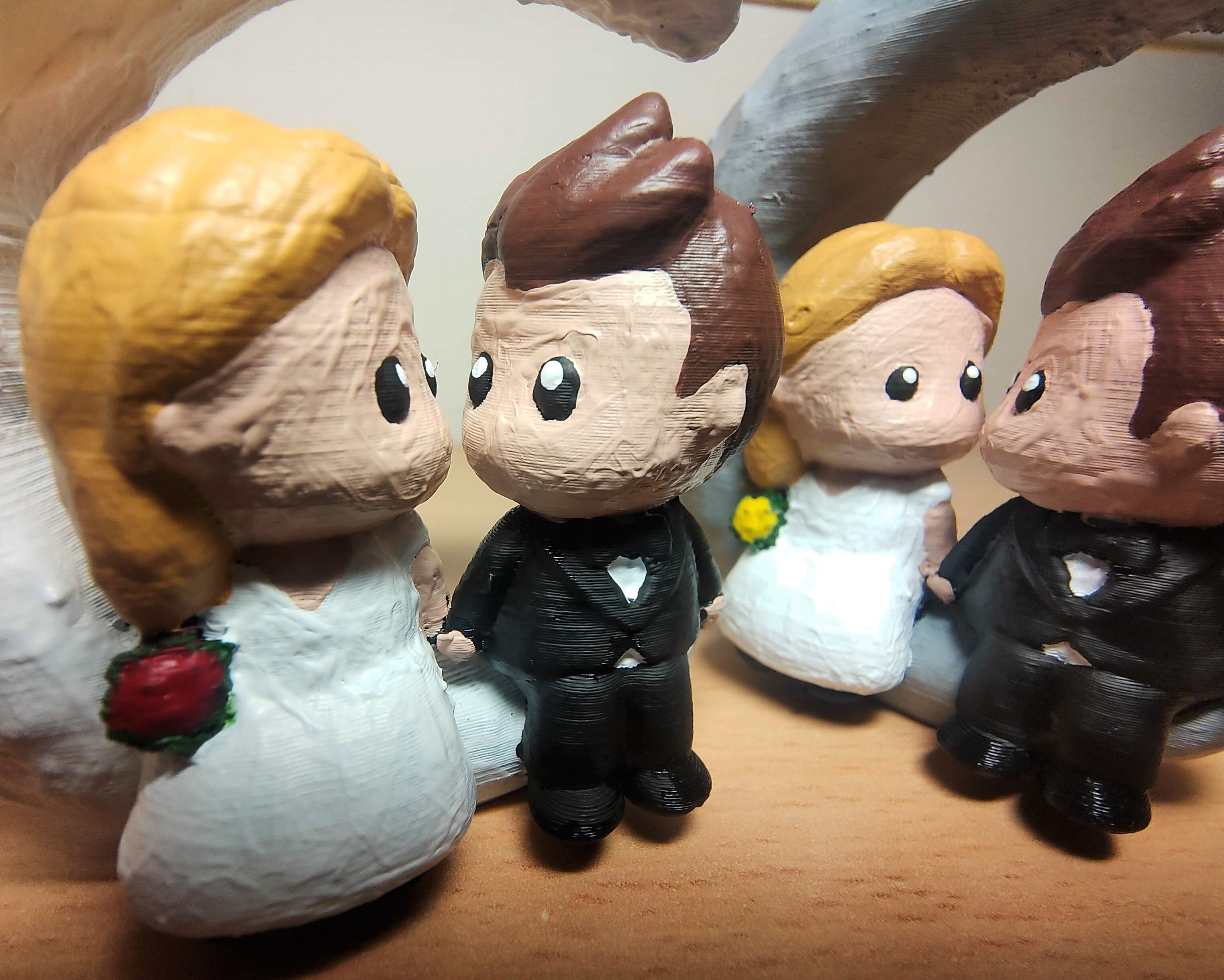 3D printing Bride Groom Moon Cake Topper • made with Anycubic I3 Mega・Cults