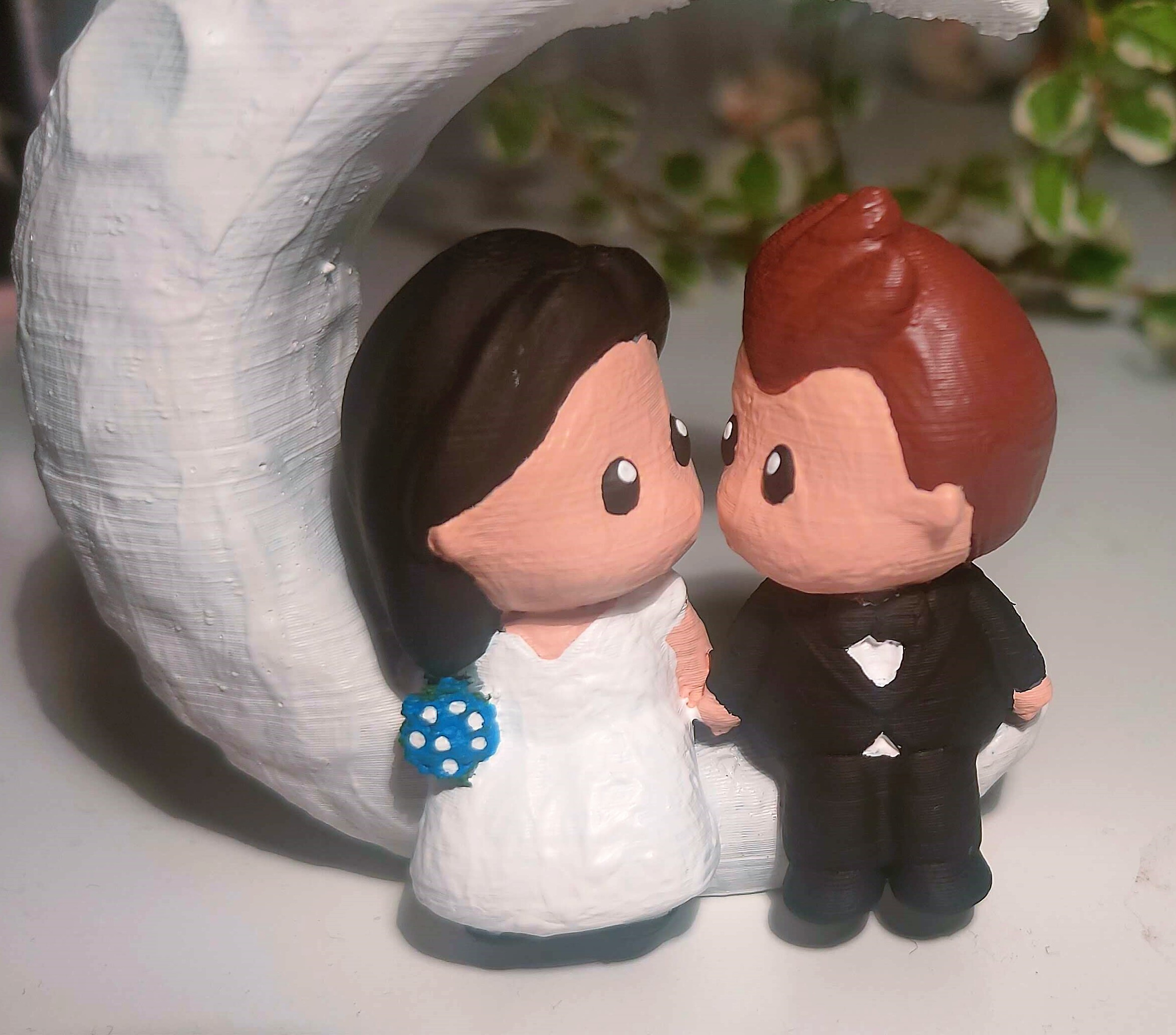 3D printing Bride Groom Moon Cake Topper • made with Anycubic I3 Mega・Cults