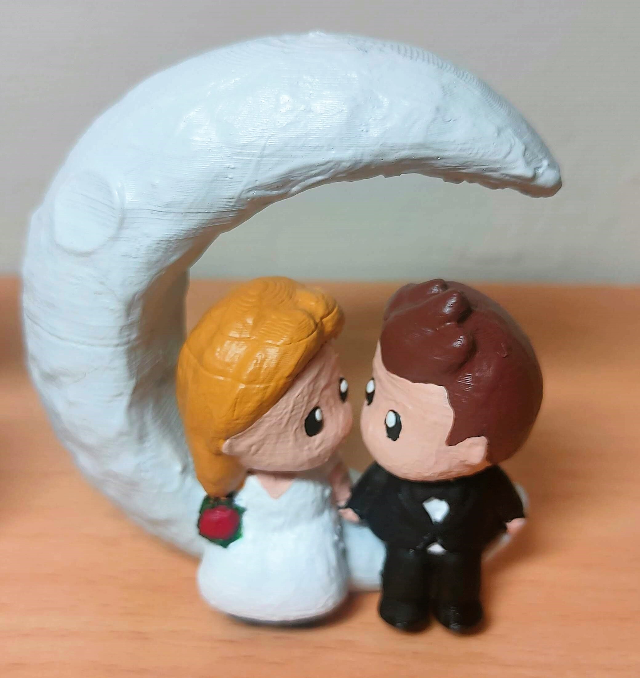 3D printing Bride Groom Moon Cake Topper • made with Anycubic I3 Mega・Cults
