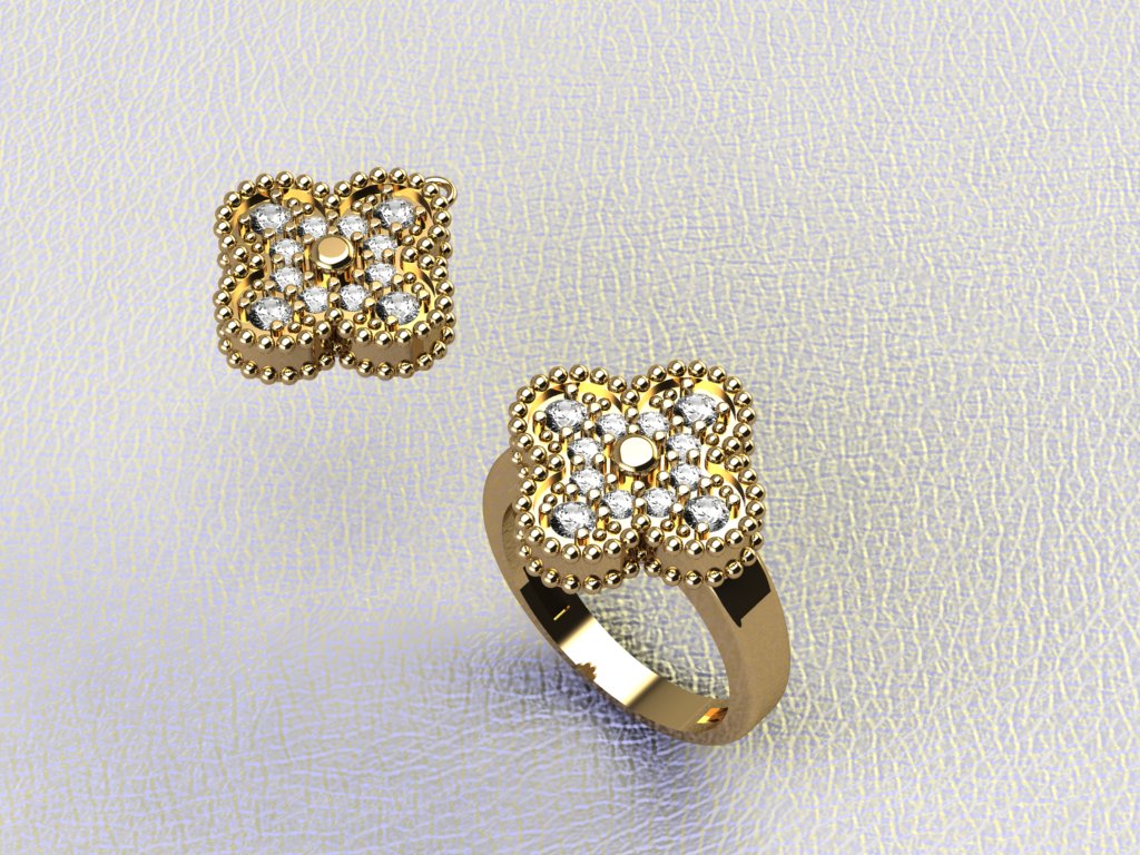 STL file Set S 4 Pendant and ring・3D printer design to download・Cults