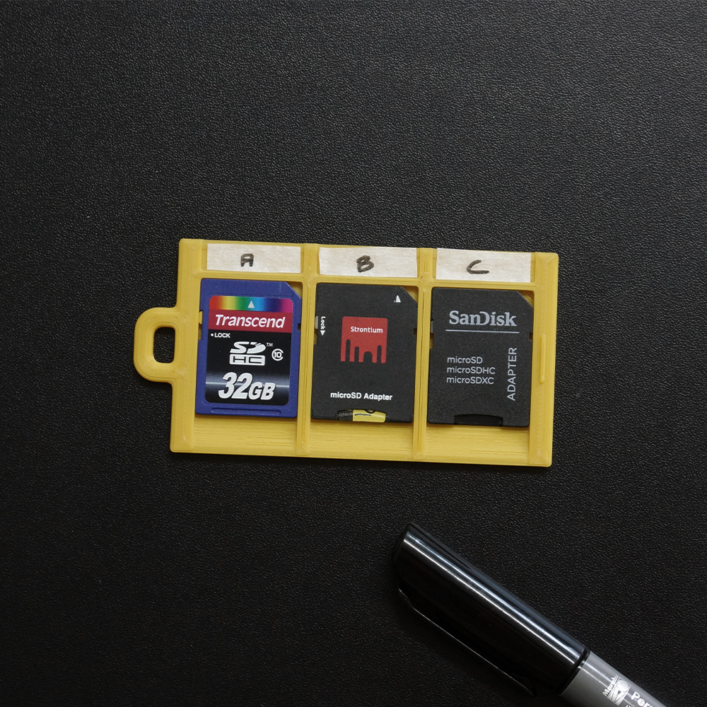 Free STL file Minimalistic Card-sized SD Card Holder 📷・3D print model ...