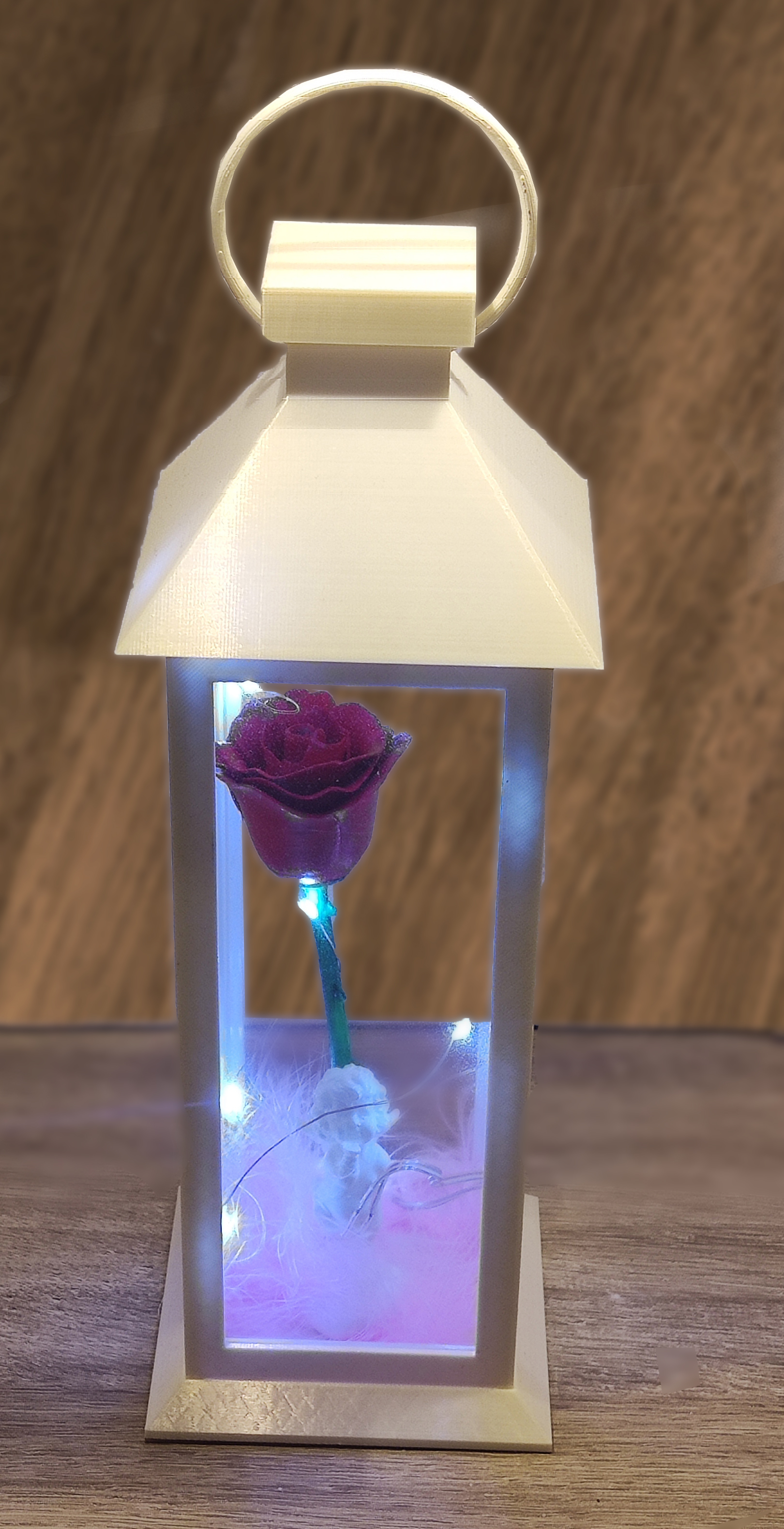 STL file Decorative lantern with led filament lighting・Design to ...