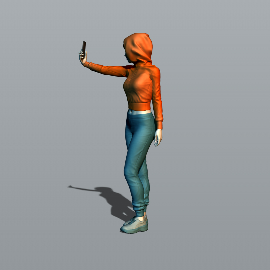 Free STL file Pretty girl taking selfie・3D printing template to ...