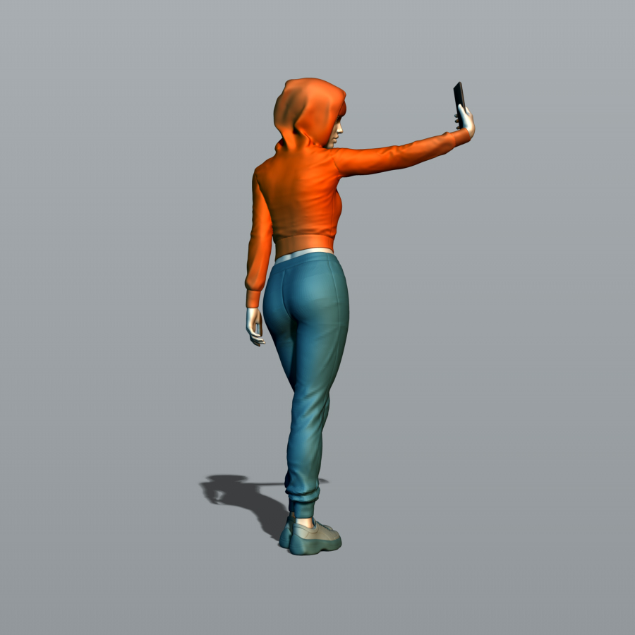 Free STL file Pretty girl taking selfie 👧・3D printing template to ...