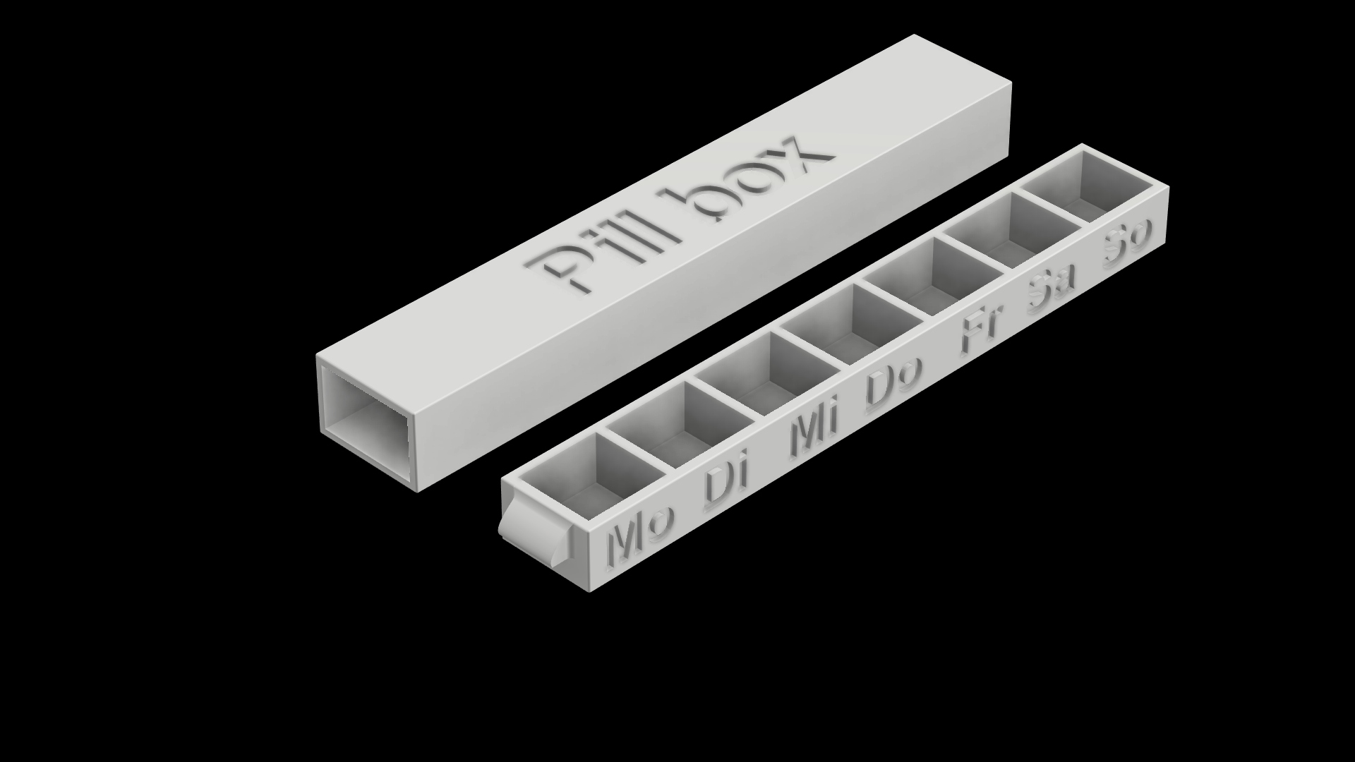 STL file Pill Box, Pill Box・3D print design to download・Cults