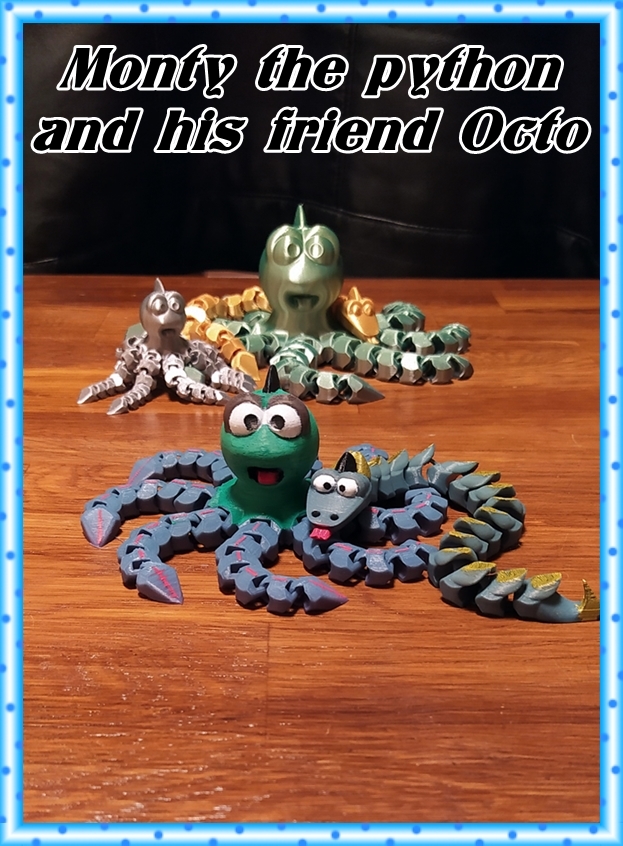 STL file Monty the Python ! / a friend of Octo ;) Flexi ! Print in ...