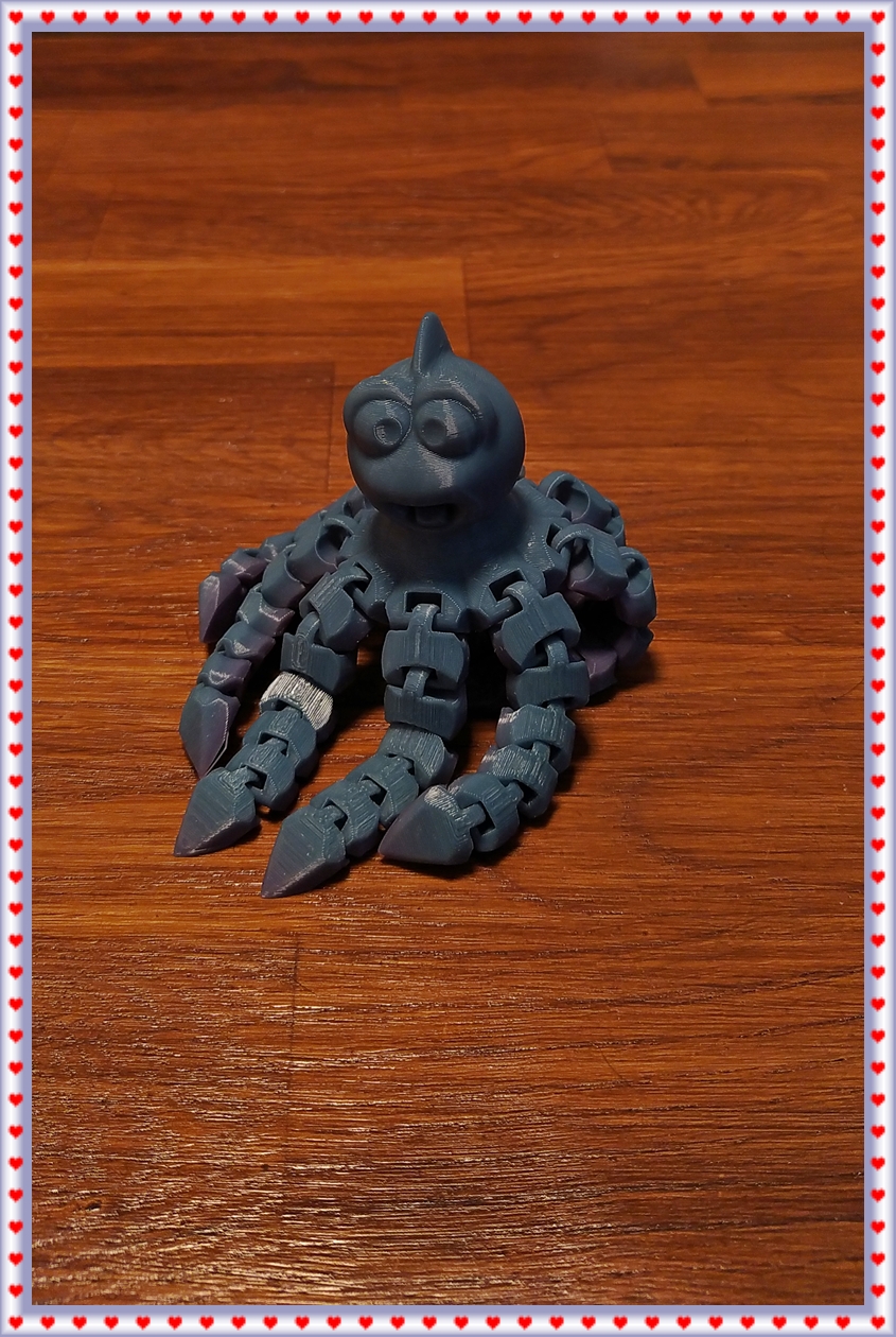 STL file Flexi print in place ! Octo the little Flexi sea monster! 👹 ...